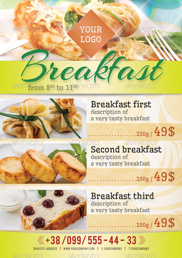 Light Breakfast Poster Template, Print Templates | GraphicRiver