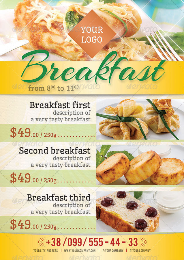 Light Breakfast Poster Template, Print Templates | GraphicRiver