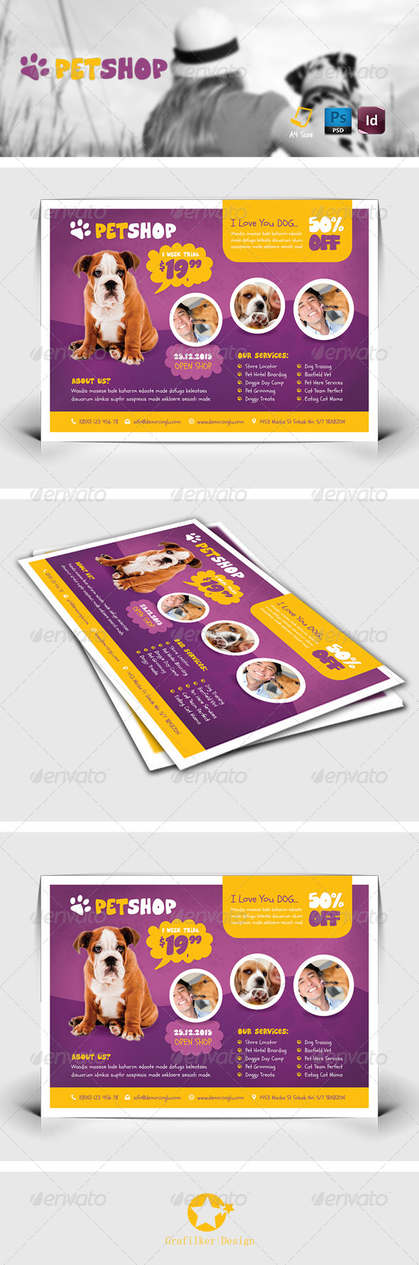 Pet Shop Flyer Templates by grafilker | GraphicRiver