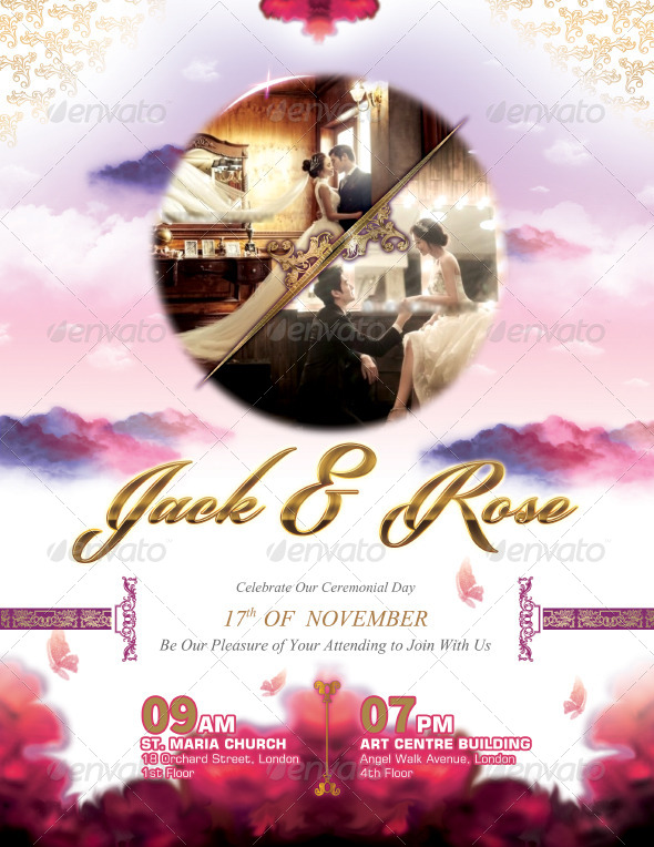 Wedding Flyer - Flowa, Print Templates | GraphicRiver