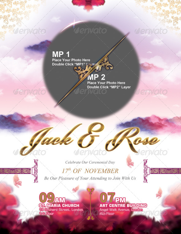 Wedding Flyer - Flowa, Print Templates | GraphicRiver