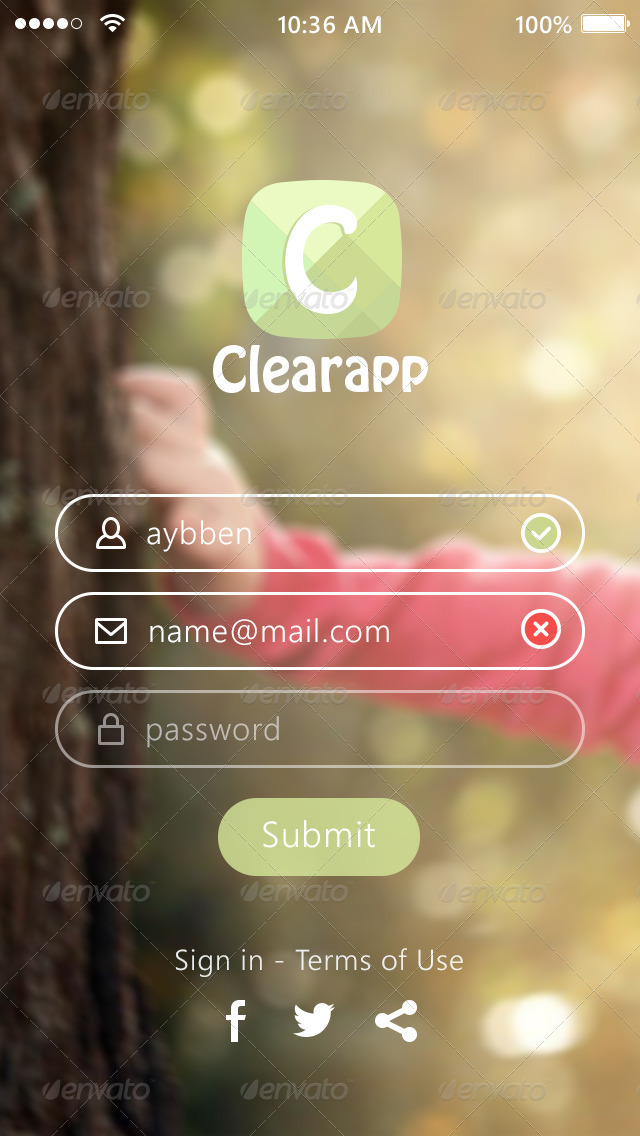 Clearapp - Flat Mobile App UI, Web Elements | GraphicRiver