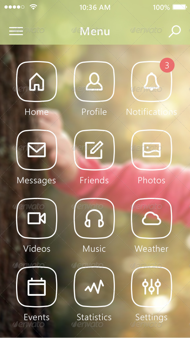 Clearapp - Flat Mobile App UI, Web Elements | GraphicRiver