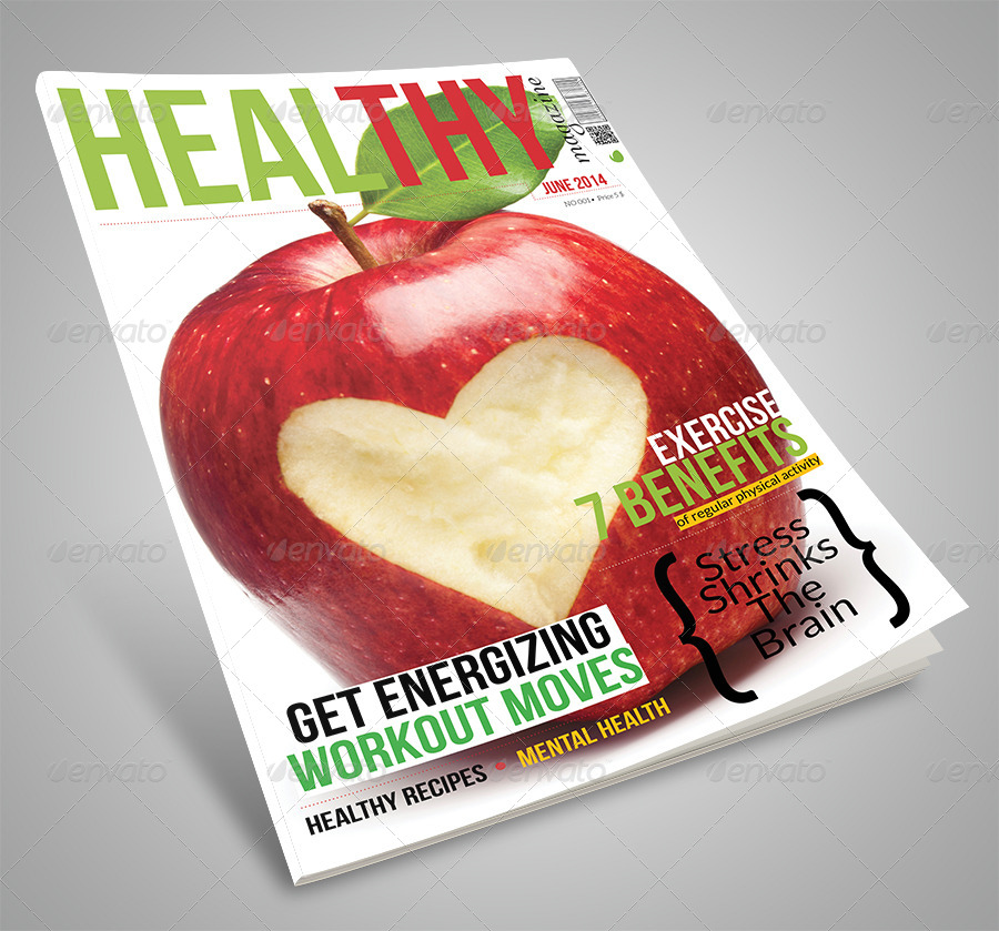 Healthy Magazine Template, Print Templates | GraphicRiver