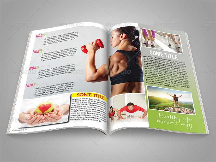 Healthy Magazine Template, Print Templates | GraphicRiver