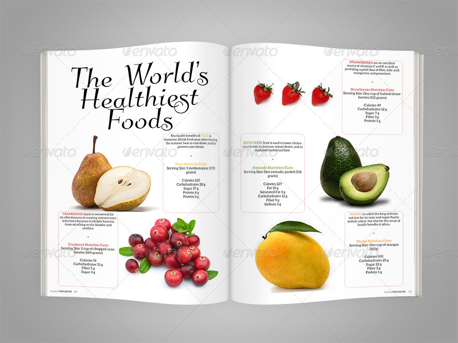 Healthy Magazine Template, Print Templates | GraphicRiver