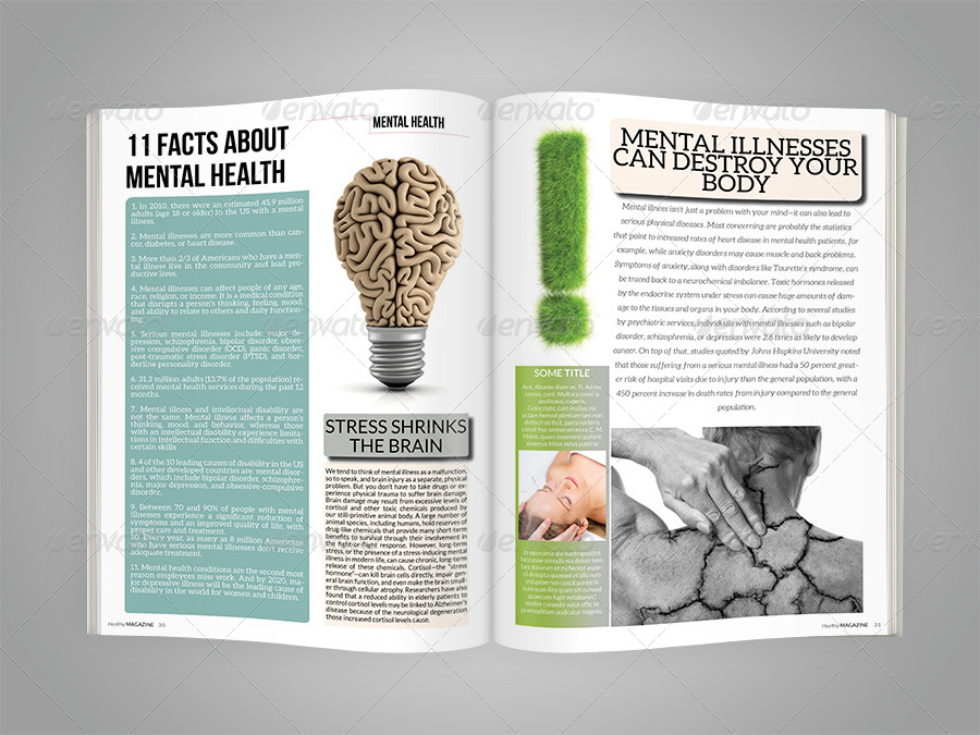 Healthy Magazine Template, Print Templates | GraphicRiver