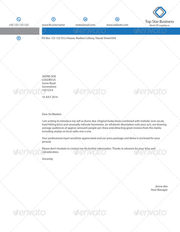 Top Star Business Letterhead, Print Templates | GraphicRiver