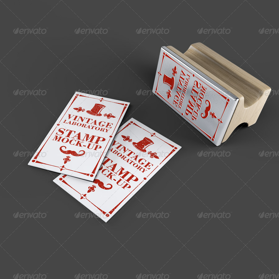 Stamp Business Card Mock-Up, Graphics | GraphicRiver