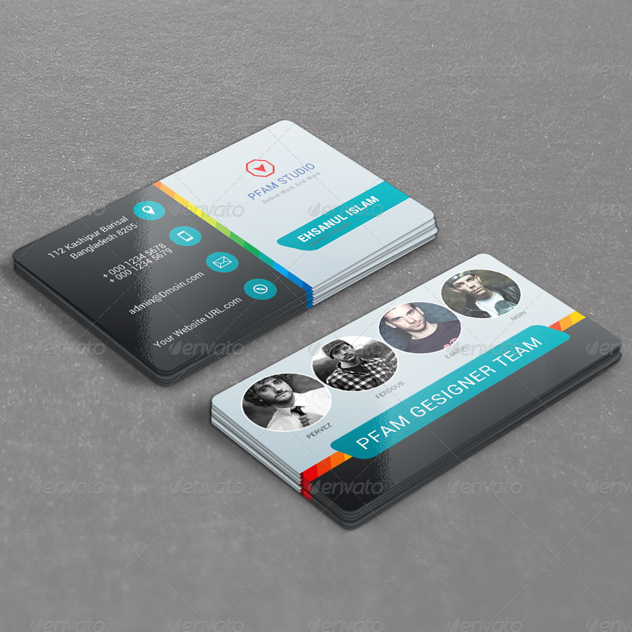 Team Member Business Card V 1, Print Templates | GraphicRiver
