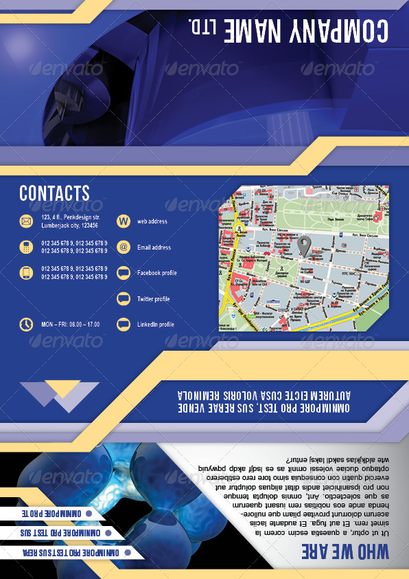 Asymmetric Trifold Brochure - Horizontal, Print Templates | GraphicRiver