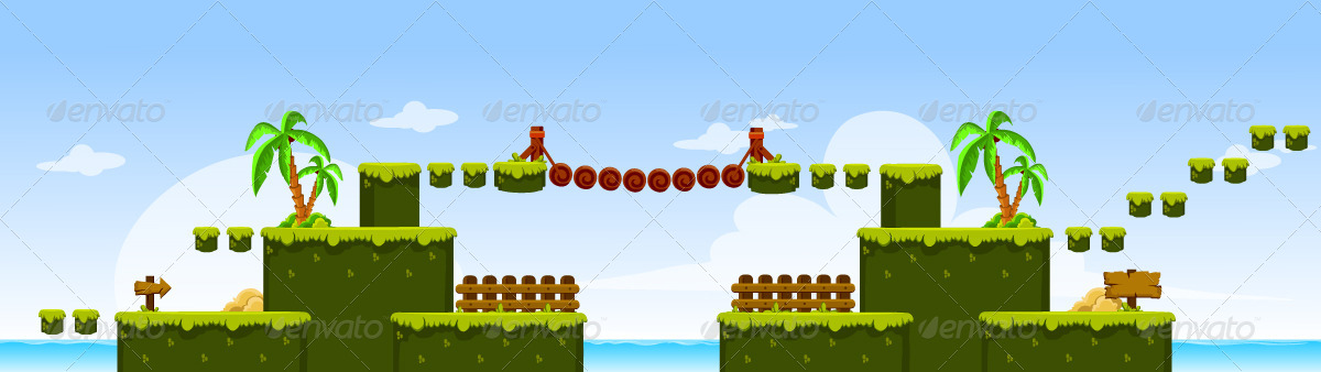 2D Game Terrain, Game Assets | GraphicRiver