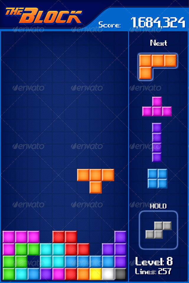 Tetris Mobile Game Sprite, Game Assets | GraphicRiver
