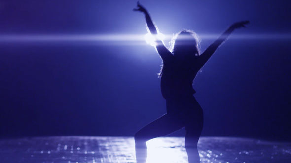 Dancing Girl with Anamorphic Flares, Stock Footage | VideoHive