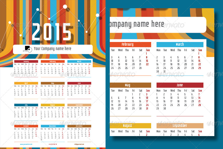 Calendar, Print Templates | GraphicRiver