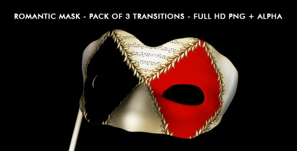 Flying Romantic Mask - Pack of 3, Motion Graphics | VideoHive