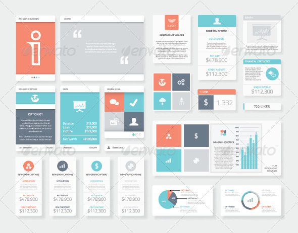 Clean User Interface Styled Infographics by MPFphotography | GraphicRiver