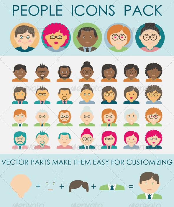 People Icons Pack, Vectors | GraphicRiver