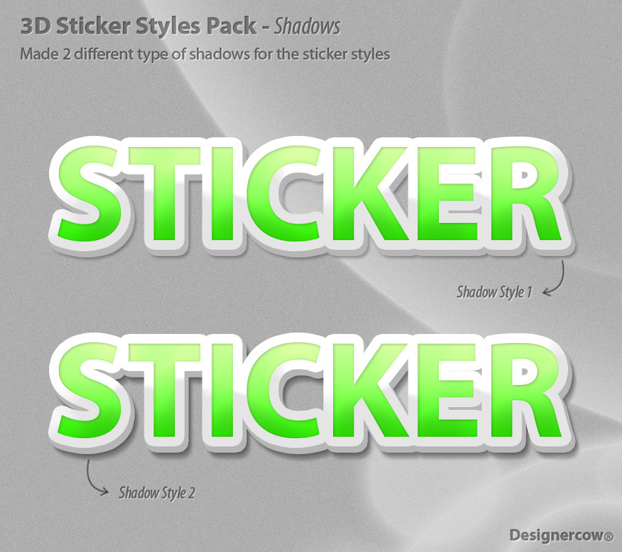 3D Sticker Styles Pack, Add-ons | GraphicRiver