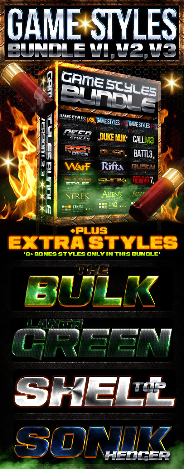 Game Photoshop Style Bundle by INDUSTRYKIDZ | GraphicRiver