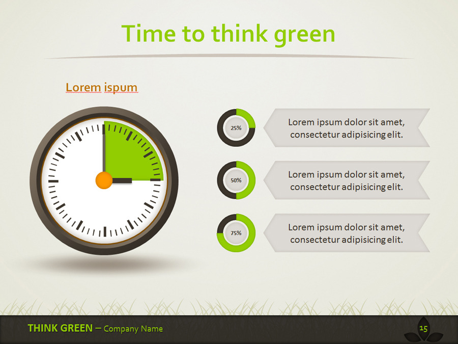 Think Green - Eco Friendly Presentation Template, Presentation Templates