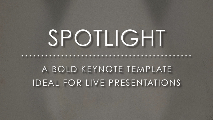 Spotlight Keynote Presentation Template, Presentation Templates ...