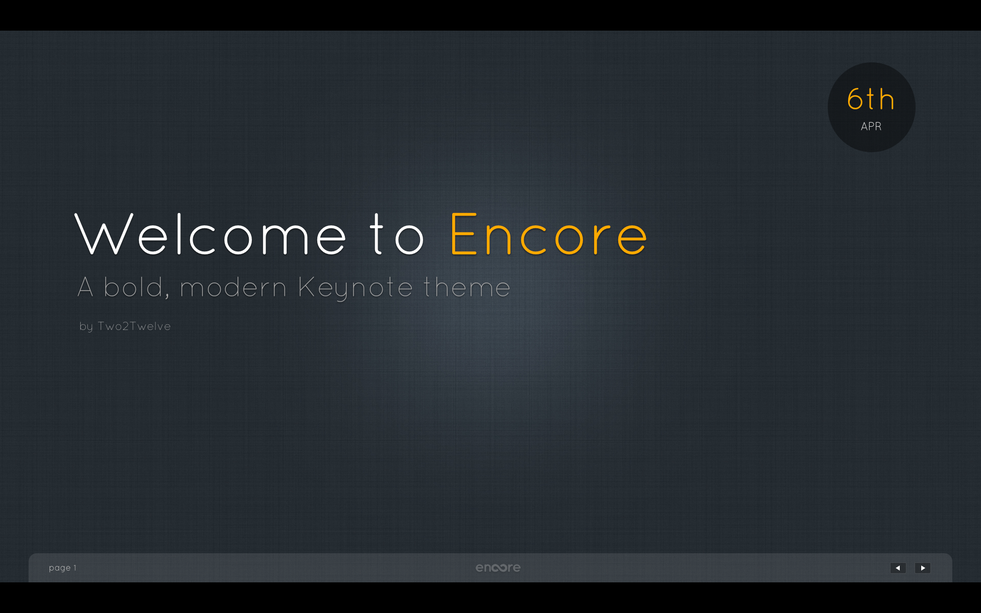 Encore Keynote Presentation Template , Presentation Templates ...