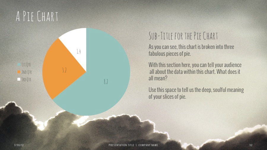 Out of the Blue Powerpoint Presentation Template, Presentation Templates
