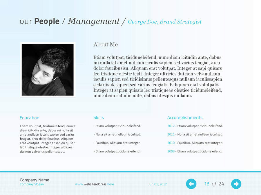 PowerPoint Agency / Personal Presentation Template, Presentation Templates
