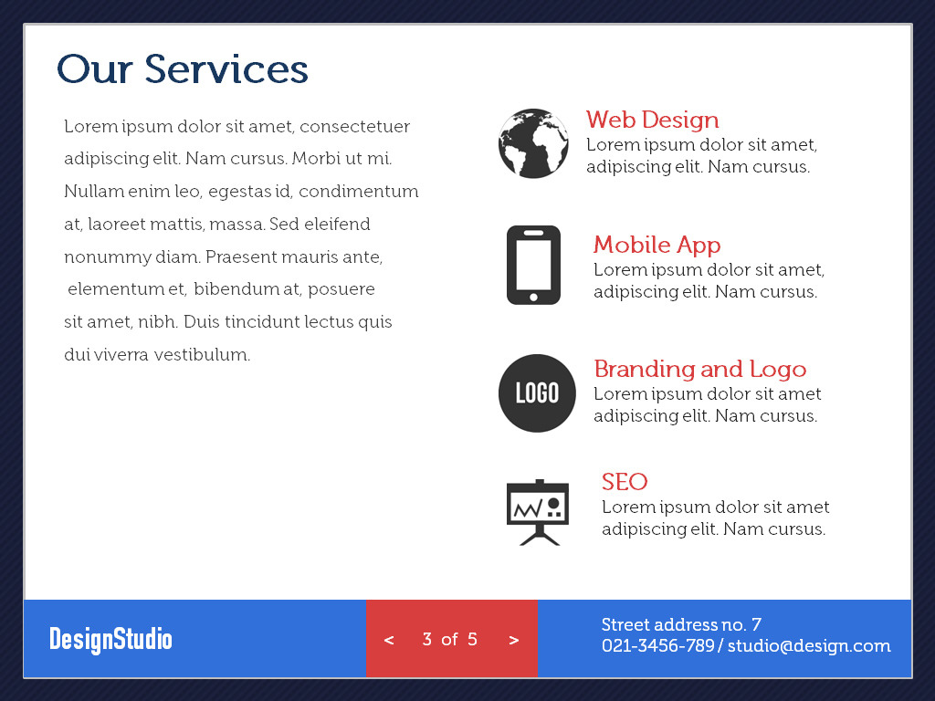 Floating Design Studio Presentation Template, Presentation Templates