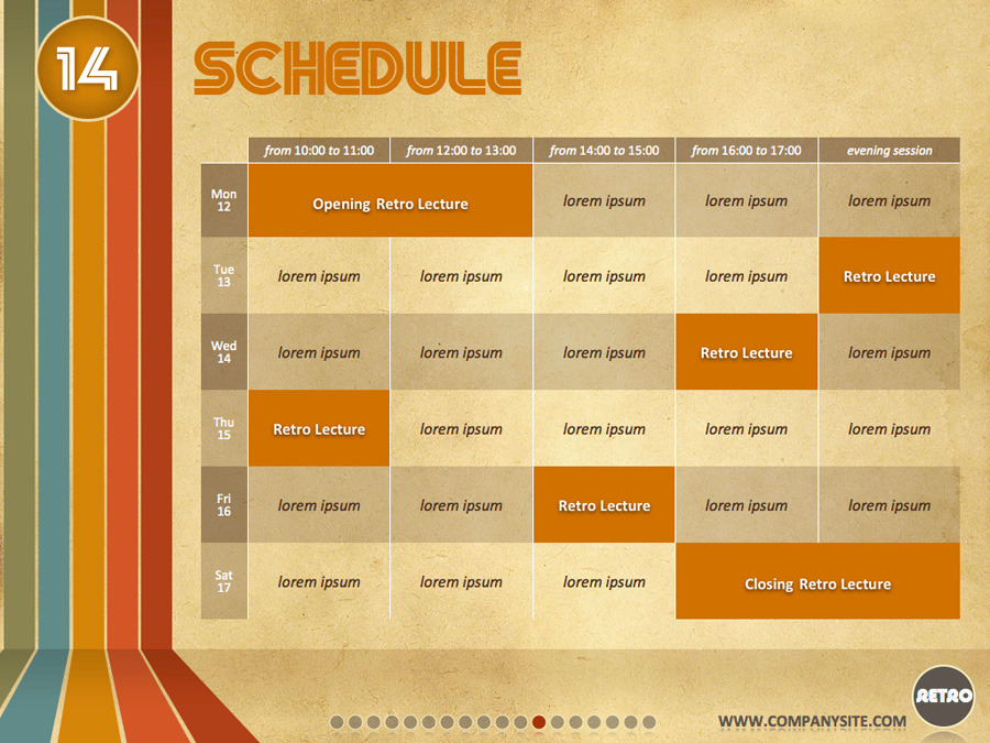 Retro Rainbow Powerpoint Template, Presentation Templates | GraphicRiver