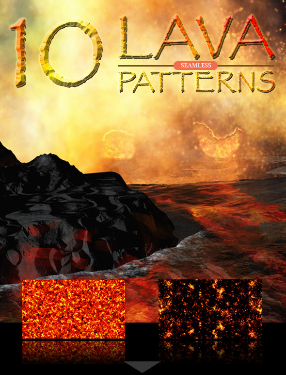 Lava Seamless Patterns by GrDezign | GraphicRiver