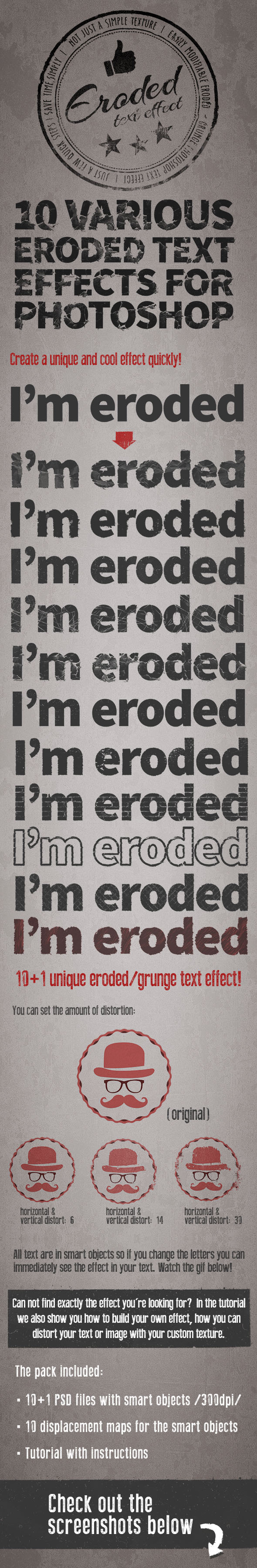 Eroded / Grunge Text Effect Generator Pack by creartdesign | GraphicRiver