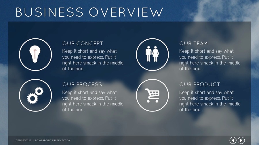 Deep Focus Powerpoint Presentation Template, Presentation Templates
