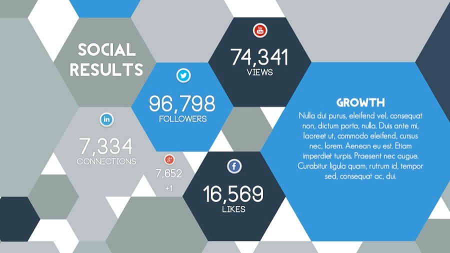 Hive - Web and Social Reporting Keynote Template, Presentation Templates