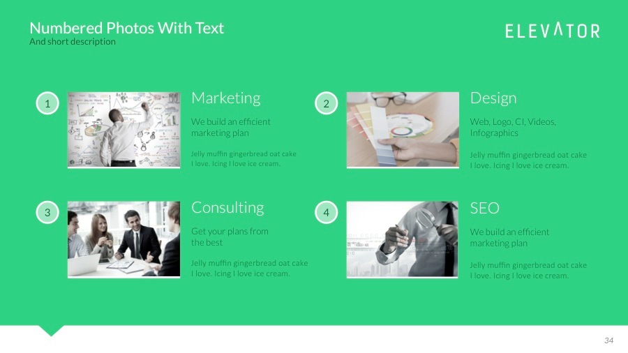 Elevator PowerPoint - Elevate Your Business, Presentation Templates