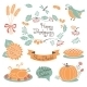 Happy Thanksgiving Set of Elements for Design., Vectors | GraphicRiver