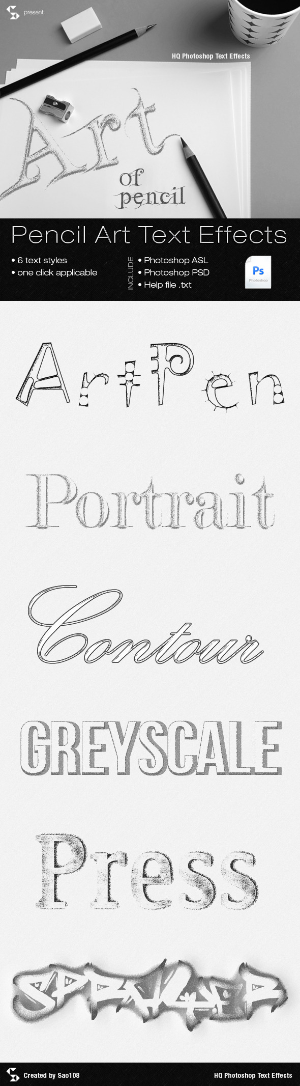Pencil Styles Bundle - Pencil Art Text Effects, Add-ons | GraphicRiver