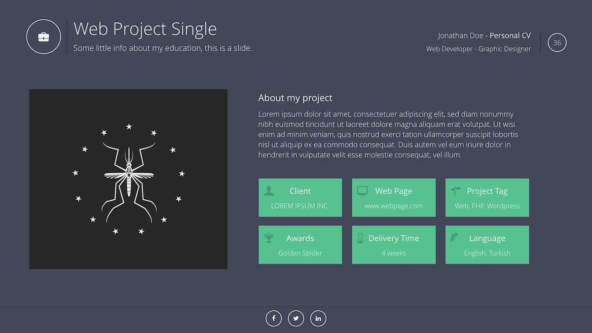 Personal CV Powerpoint by VigitalArt | GraphicRiver
