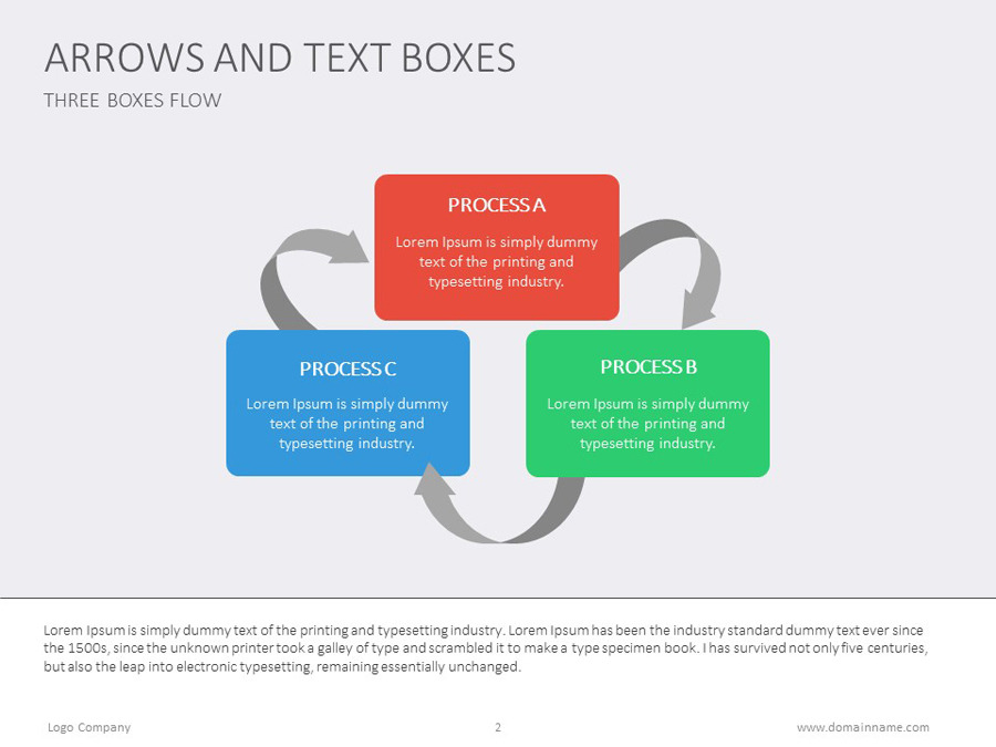Arrows & Text Boxes Flat by Slideshop | GraphicRiver