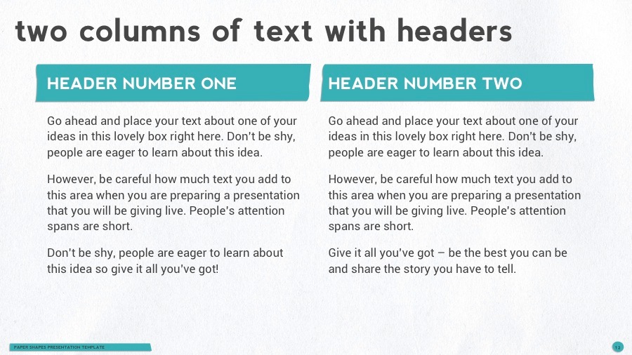 Paper Shapes Powerpoint Presentation Templates, Presentation Templates