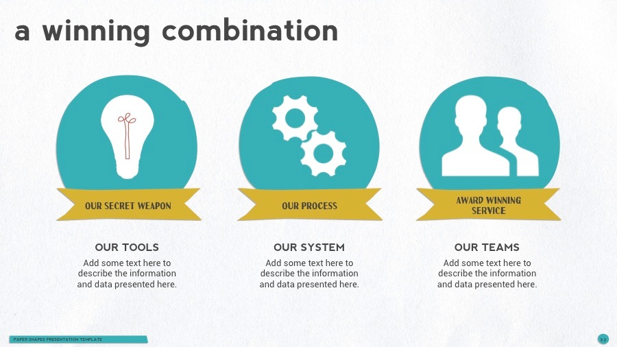 Paper Shapes Powerpoint Presentation Templates, Presentation Templates