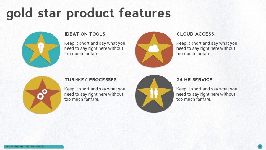 Paper Shapes Powerpoint Presentation Templates, Presentation Templates