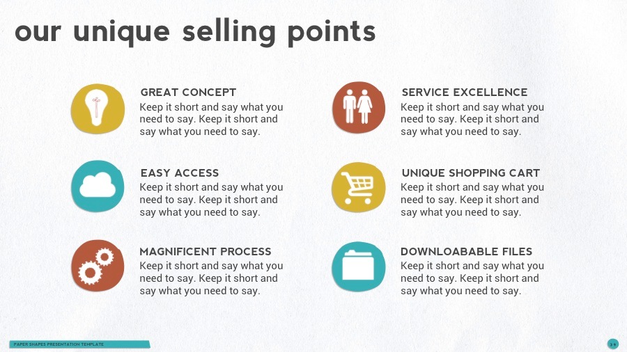 Paper Shapes Powerpoint Presentation Templates, Presentation Templates