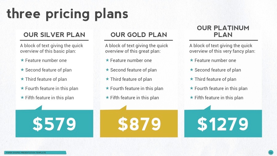 Paper Shapes Powerpoint Presentation Templates, Presentation Templates