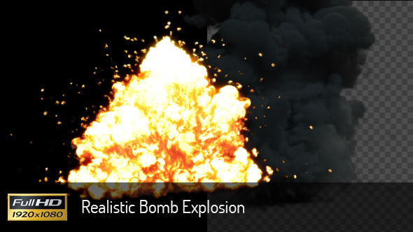 Realistic Bomb Explosion, Motion Graphics | VideoHive
