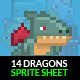 Dragon Sprite Sheet, Game Assets | GraphicRiver
