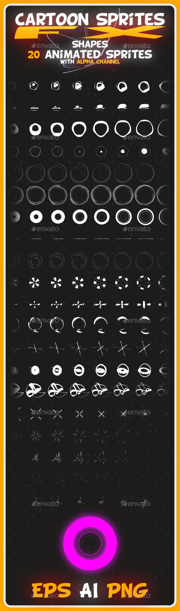 Cartoon Sprites FX (Shapes) by Dyomin | GraphicRiver