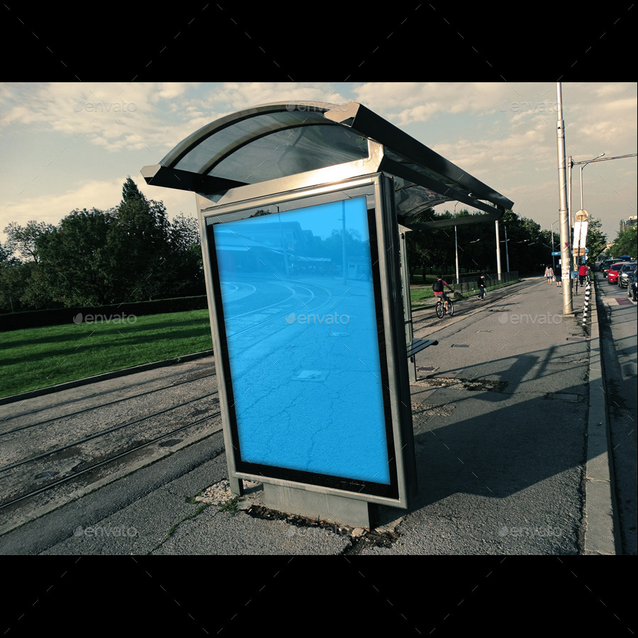 6 Photorealistic Bus Station Mock Up, Graphics | GraphicRiver