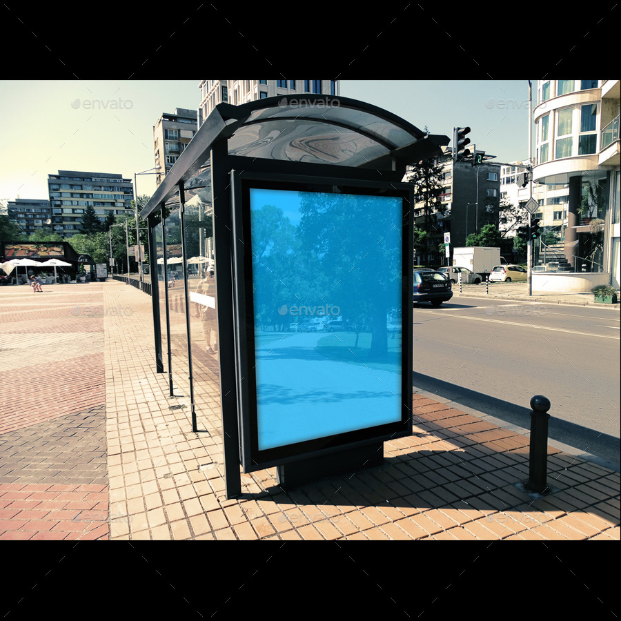 6 Photorealistic Bus Station Mock Up, Graphics | GraphicRiver